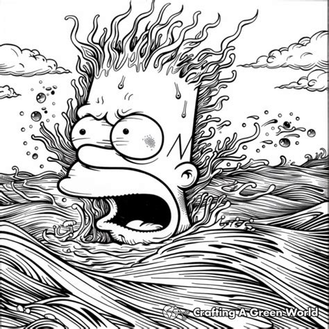Trippy Bart Simpson Coloring Pages Free And Printable