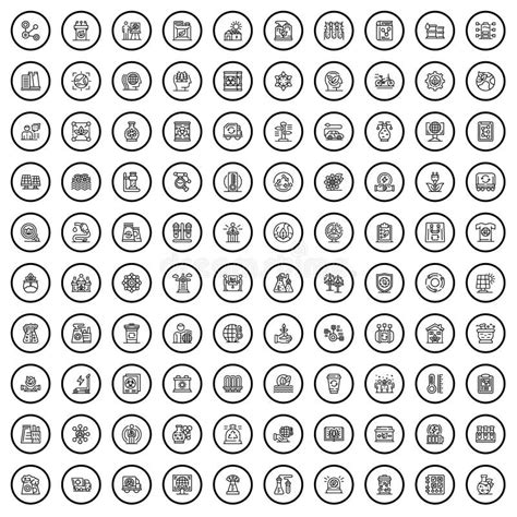 100 Climate Icons Set Outline Style Stock Vector Illustration Of Outline Solar 272020621