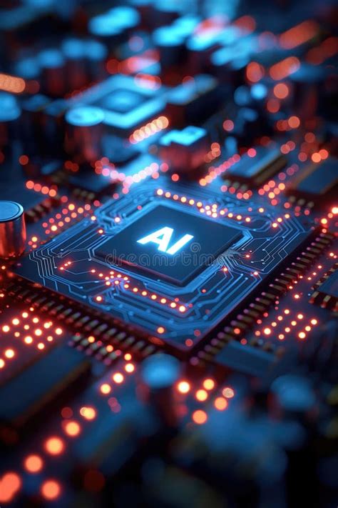 Artificial Intelligence Chip Concept Ai Optimized Circuit Board Stock