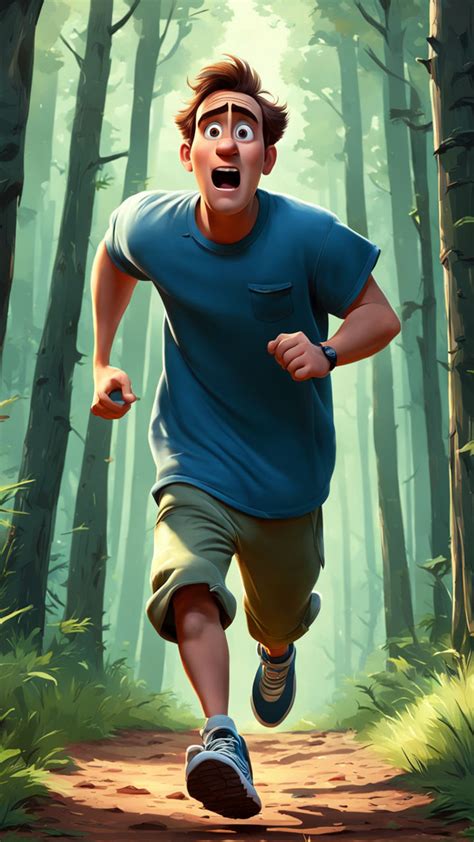 Best Quality Realistic Pixar Style The Scared Lazy Man By Pabidang T Playground