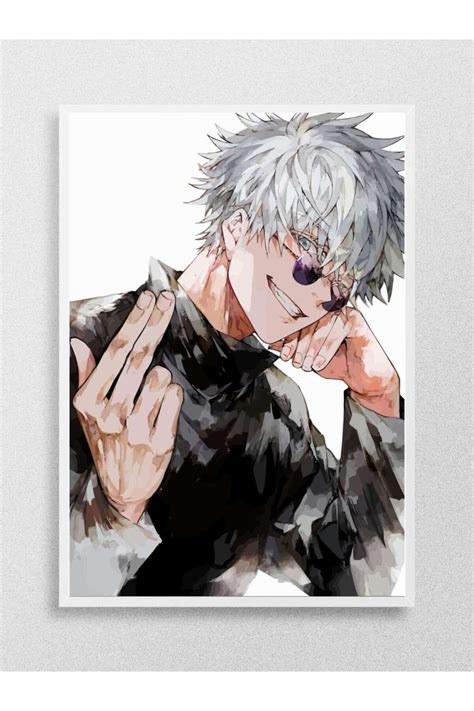 Mudi Store Satoru Gojo Anime Poster Çerçevesiz Yüksek Kalite Anime