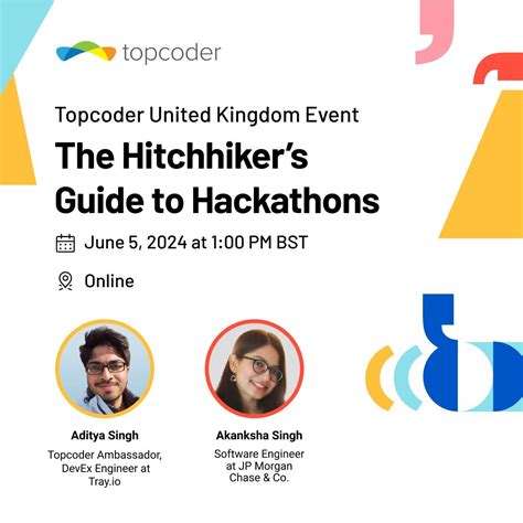 Topcoder On Linkedin Ready To Master Hackathons Join Us For The Hitchhikers Guide To