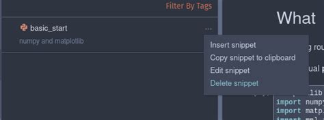 Right Clicking On A Snippet Should Open The Context Menu For Inserting