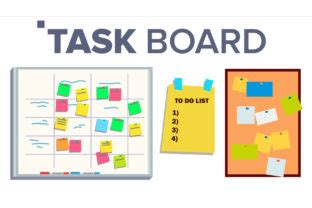 Task Board Set Vector Sticker Notes Graphic By Pikepicture Creative Fabrica