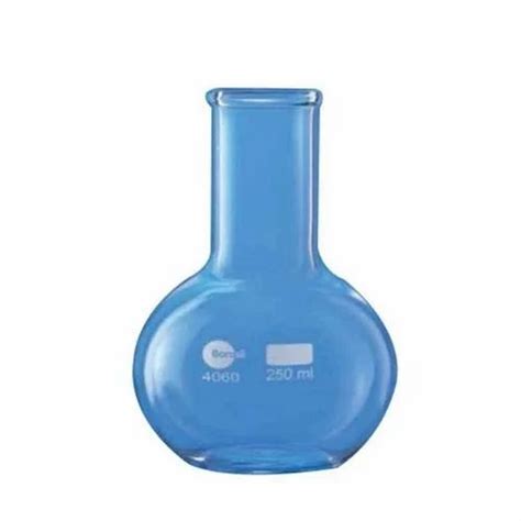 Borosilicate Glass Flat Bottom Flask Narrow Mouth 100 Ml Borosil At ₹ 1395piece In New Delhi