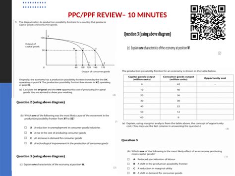 Edexcel A Level Economics 1 3 Ppf Ppc Teaching Resources