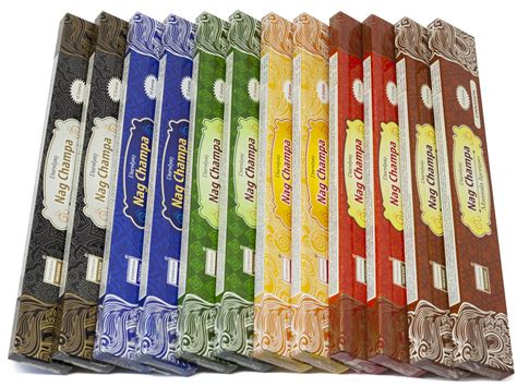 Incenso Nag Champa Massala Kit 12 Caixas 6 Aromas MAGNIFICAT INCENSOS