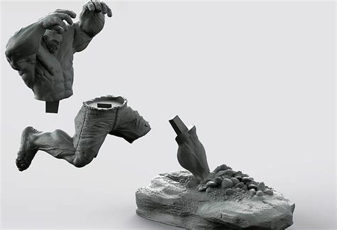 Hulk Angry 3d Printing Model Stl