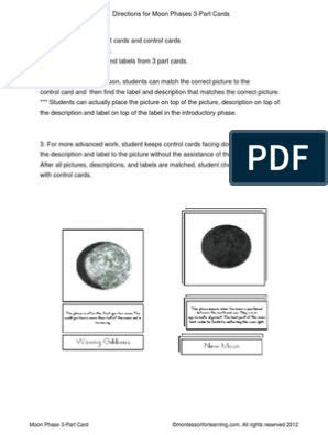 Montessori Landform Cards PDF Biomes Moon Phases Earth Surface
