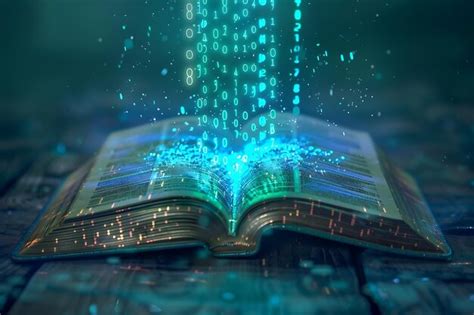 A Book With The Word Binary Code On It Premium Ai Generated Image
