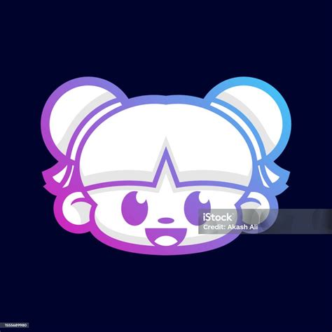 Gadis Imut Lineart Vektor Template Desain Logo Ilustrasi Stok Unduh Gambar Sekarang Humor