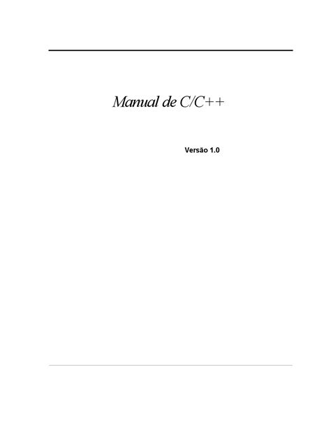 Manual Da Linguagem C E C Programação Docsity