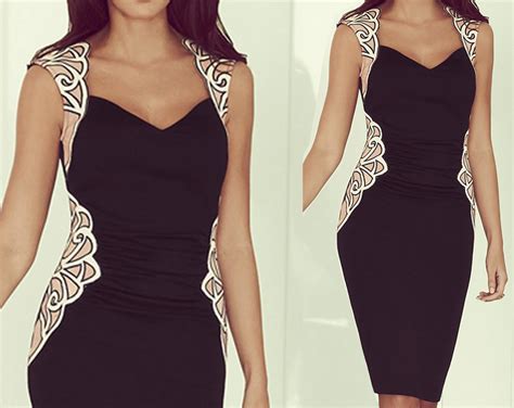 Sexy V Neck Sleeveless Black Dress Vg52902nm On Luulla
