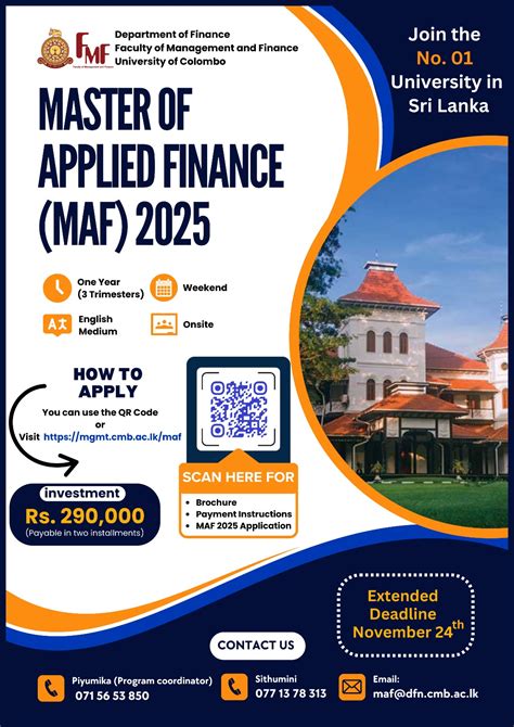 Master Of Applied Finance Maf Faculty Of Management And Finance