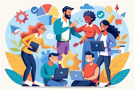 Um Grupo De Colegas De Trabalho Tendo Uma Sessão De Brainstorming Em Um