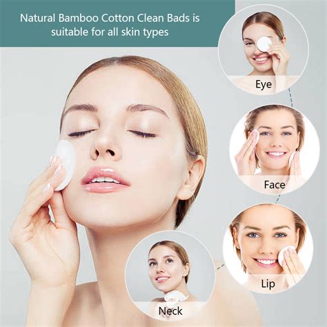 Badu Bg 16 20 БР Подложки за премахване на грим от бамбукови влакна за многократна употреба