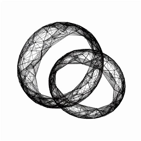 Premium Vector A Black And White Drawing Of Two Circles With One