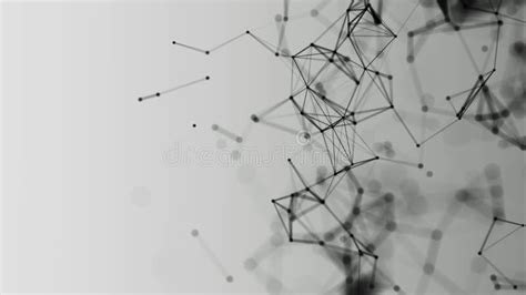 Abstract Digital Connection Moving Dots And Lines Technology Background Network Connection