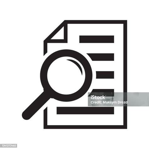 Document Avec Loupe Loupe Concept Dentreprise Icône De Recherche De