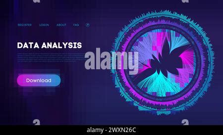 Dynamic Data Analysis Interface With Colorful Graph Stock Vector Image