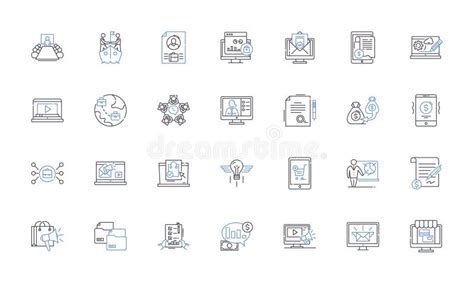 Opening Steps Line Icons Collection Prepare Plan Brainstorm Research Analyze Design Draft