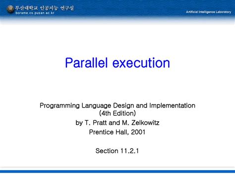 Parallel Execution Programming Language Design And Implementation 4th