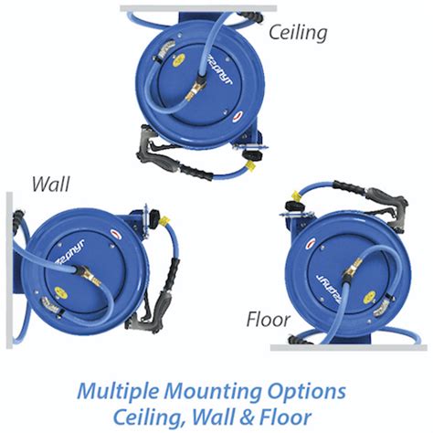 Heavy Duty Auto Retractable Water Hose Reel For Tough Jobs Zephyr