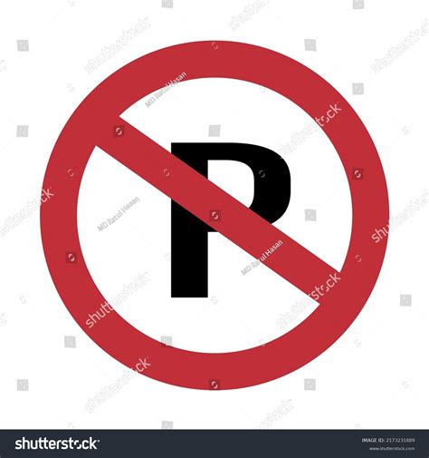 No Parking Warning Sign Vector Stock Vector Royalty Free 2173231889