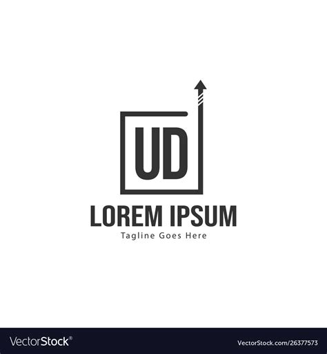 Ud Letter Logo Design Creative Modern Letters Vector Image