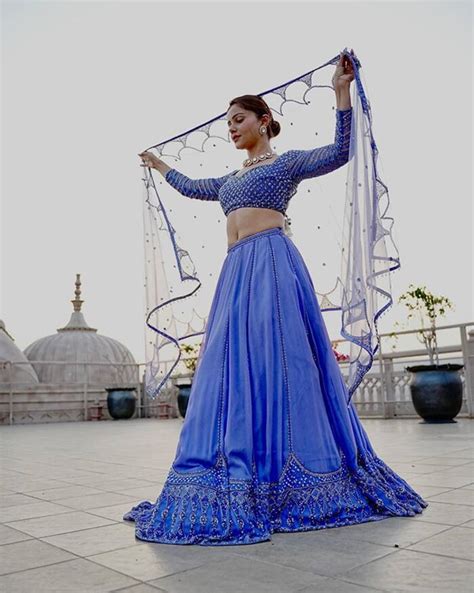 Rubina Dilaik Stuns Sets Fashion Goals In Ethnic Lehenga Blouse Set