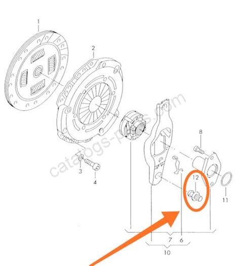 02A141777B Болт регулировочный сцепления VAG VAG | Запчасти на DRIVE2