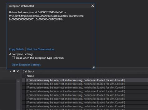 Vsvim Is Crashing Vs Issue Vsvim Vsvim Github