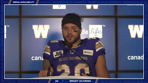 Brady Oliveira Post Game Winnipeg Blue Bombers