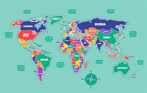 Carte Du Monde Avec Les Points Rouges Illustration St