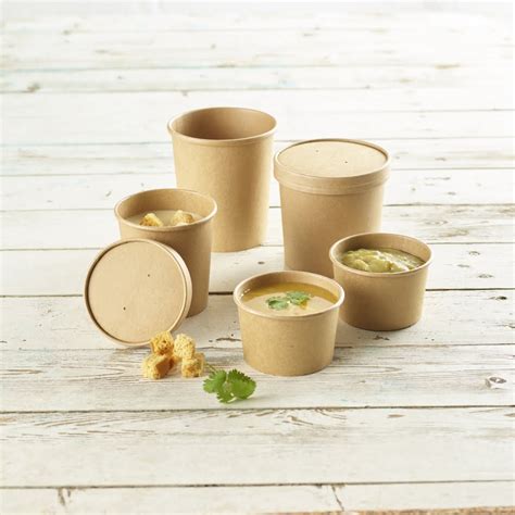 12oz Kraft Heavy Duty Soup Container Recyclable Case Of 500 Purple