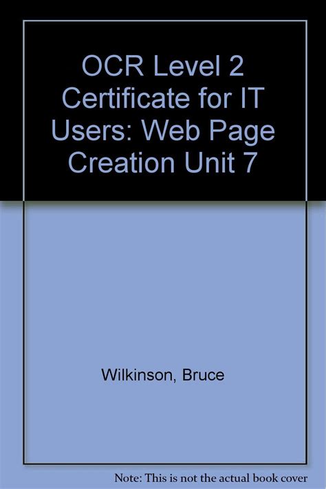 ocr level 2 certificate for it users web page creation unit 7 bruce