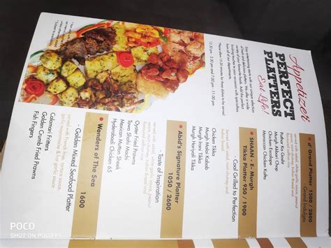 Menu At Abids Chennai Shop No