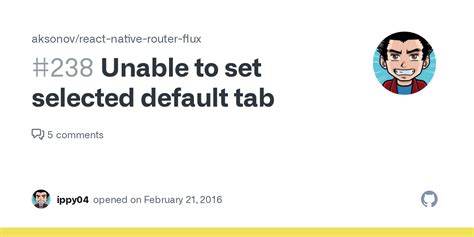 unable to set selected default tab · issue 238 · aksonov react native