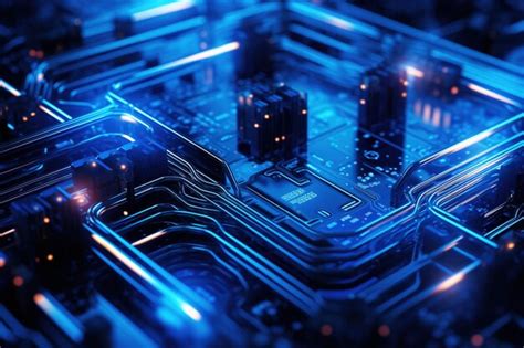 Premium Photo Glowing Circuit Board