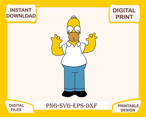 Simpsons Clip Art Png Svg Homer Simpson Simpsons Svg Png Cut Files