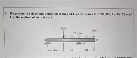 Solved Determine The Slope And Deflection At The End C Of Chegg