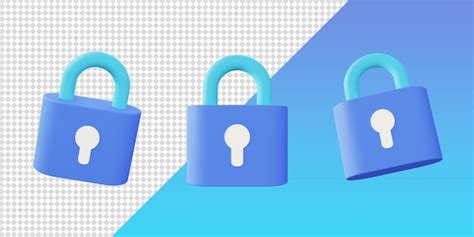 Premium Psd D Icons Pack Security Padlock Ui Ux Social Media Design Elements