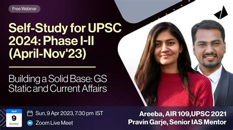 Mastering Self Study For UPSC 2024 Phase I II April Nov23 Building A Solid Base GS Static