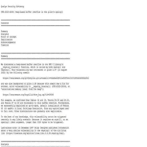 Gnu Cライブラリー Glibc に脆弱性、root権限を取得されるリスク 2024年2月1日掲載 ライブドアニュース