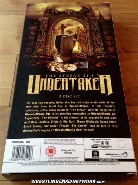Exclusive Pics Wwe ‘undertaker The Streak 21 1 Rip Edition Dvd