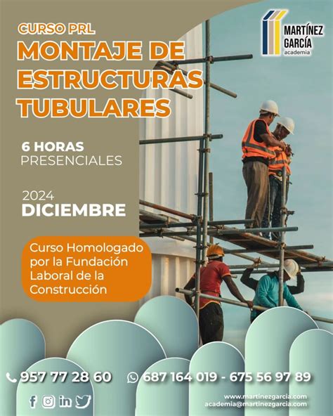 Curso PRL de Montaje de Estructuras Tubulares Centro Formación Martínez García