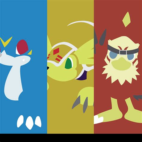 Digimon Rookies Silhouettes Veemon Hawkmon Armadillomon Digimon Projectsilouettes