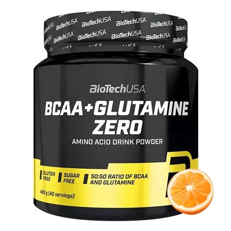 BIOTECH BCAA GLUTAMINE ZERO GLUTAMINA AMINOKWASY BEZ CUKRU MIĘŚNIE