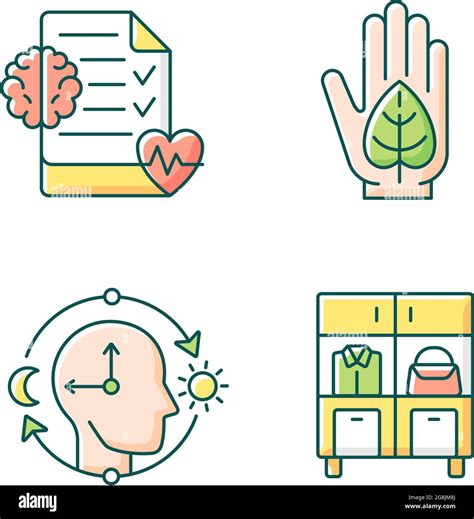 Positive Progress In Life Rgb Color Icons Set Stock Vector Image And Art