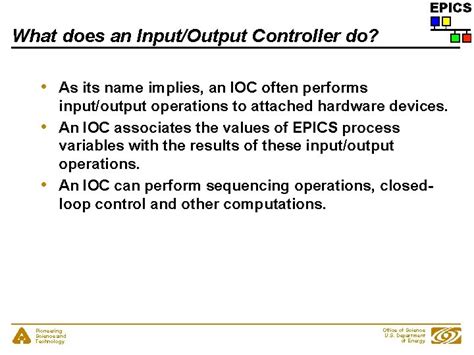 Getting Started With Epics Lecture Series Inputoutput Controller